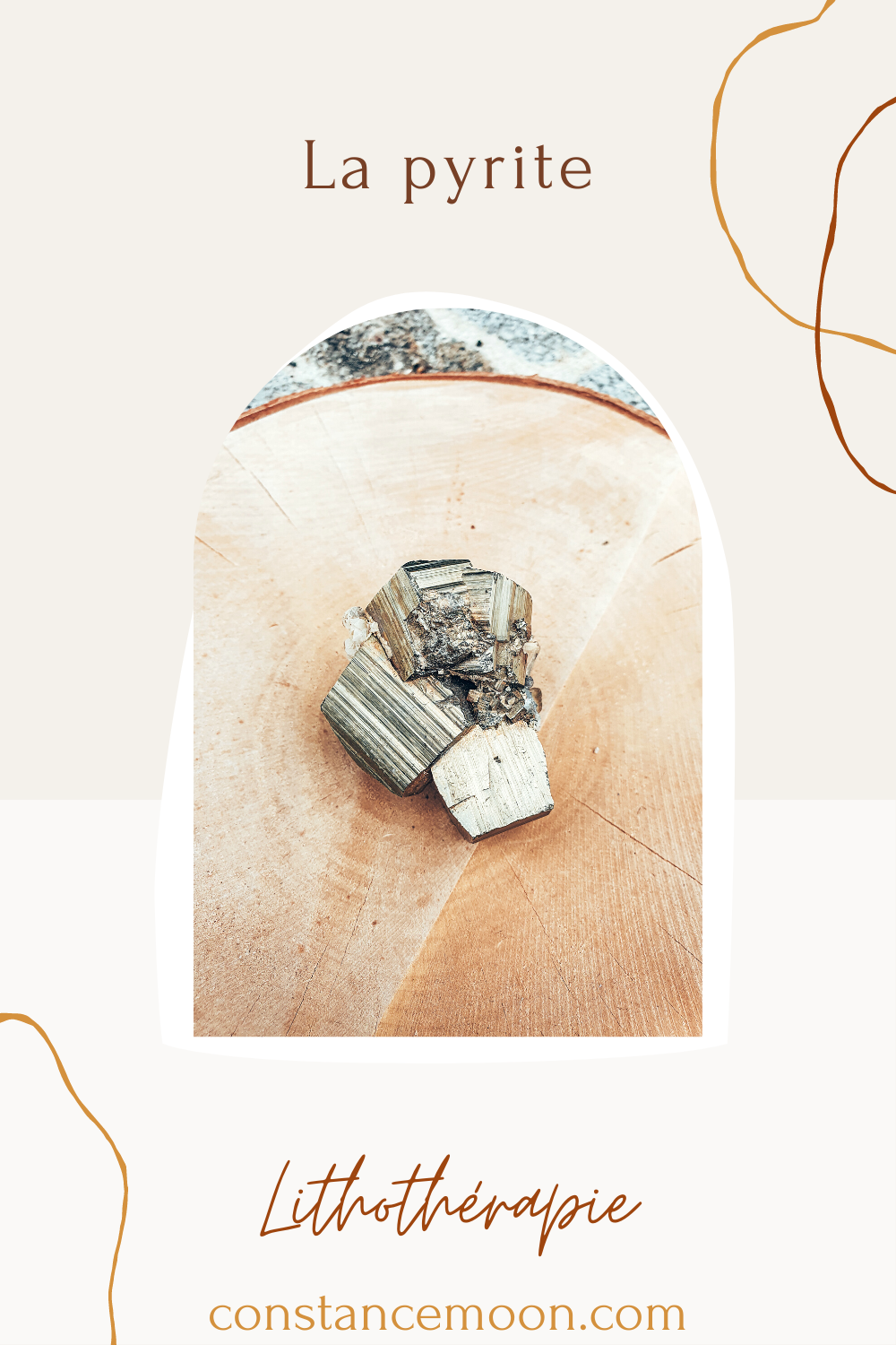 Les vertus de la pyrite en lithothérapie - Constance Moon